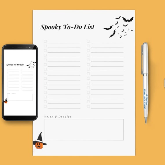 Spooky To-do List Digital Download Instant Download - Etsy