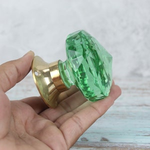 Green Glass Door Knobs - Etsy