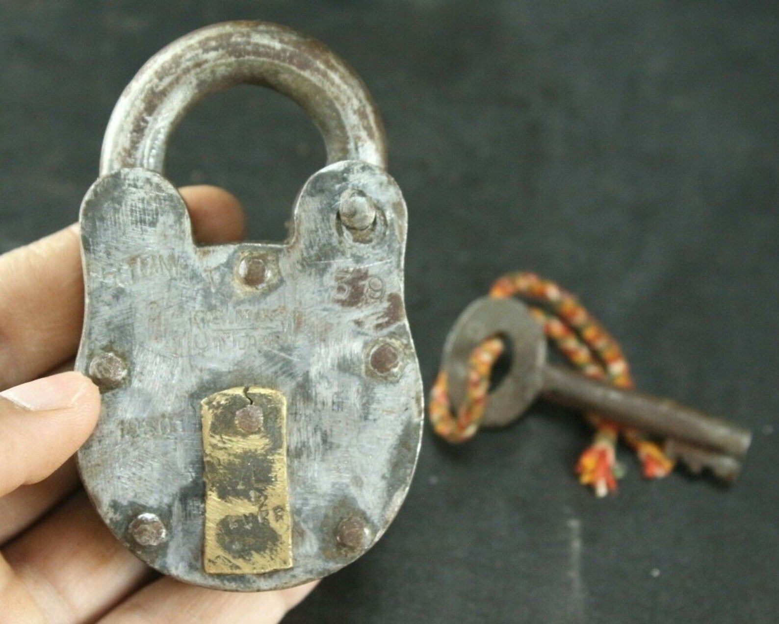Vintage Iron Brass Padlock (rare, Working) Antique Handcrafted Padlock ...