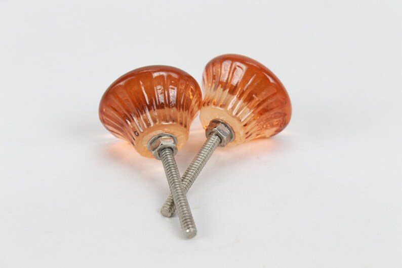 Vintage Amber Glass Door Knobs - Thick Glass Collectible Set of 2 - Etsy