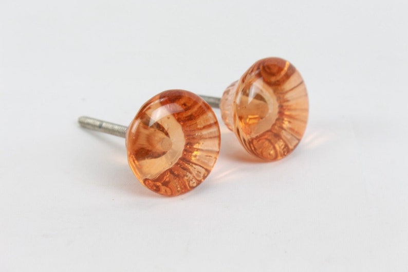 Vintage Amber Glass Door Knobs - Thick Glass Collectible Set of 2 - Etsy