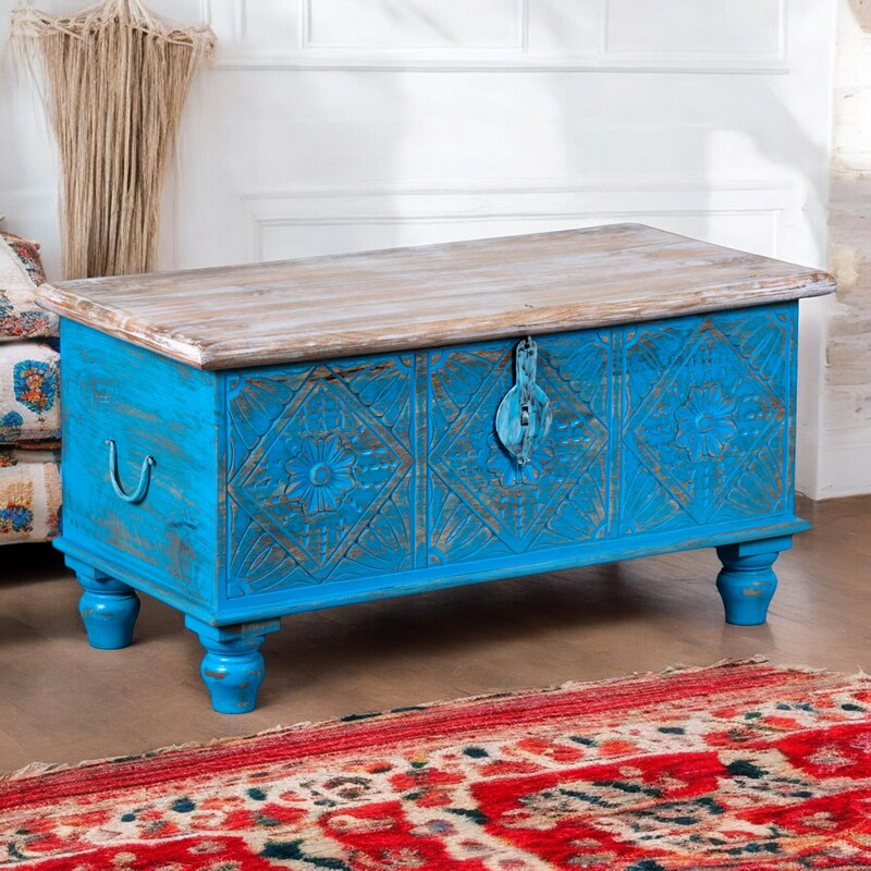 Blue Coffee Table - Etsy