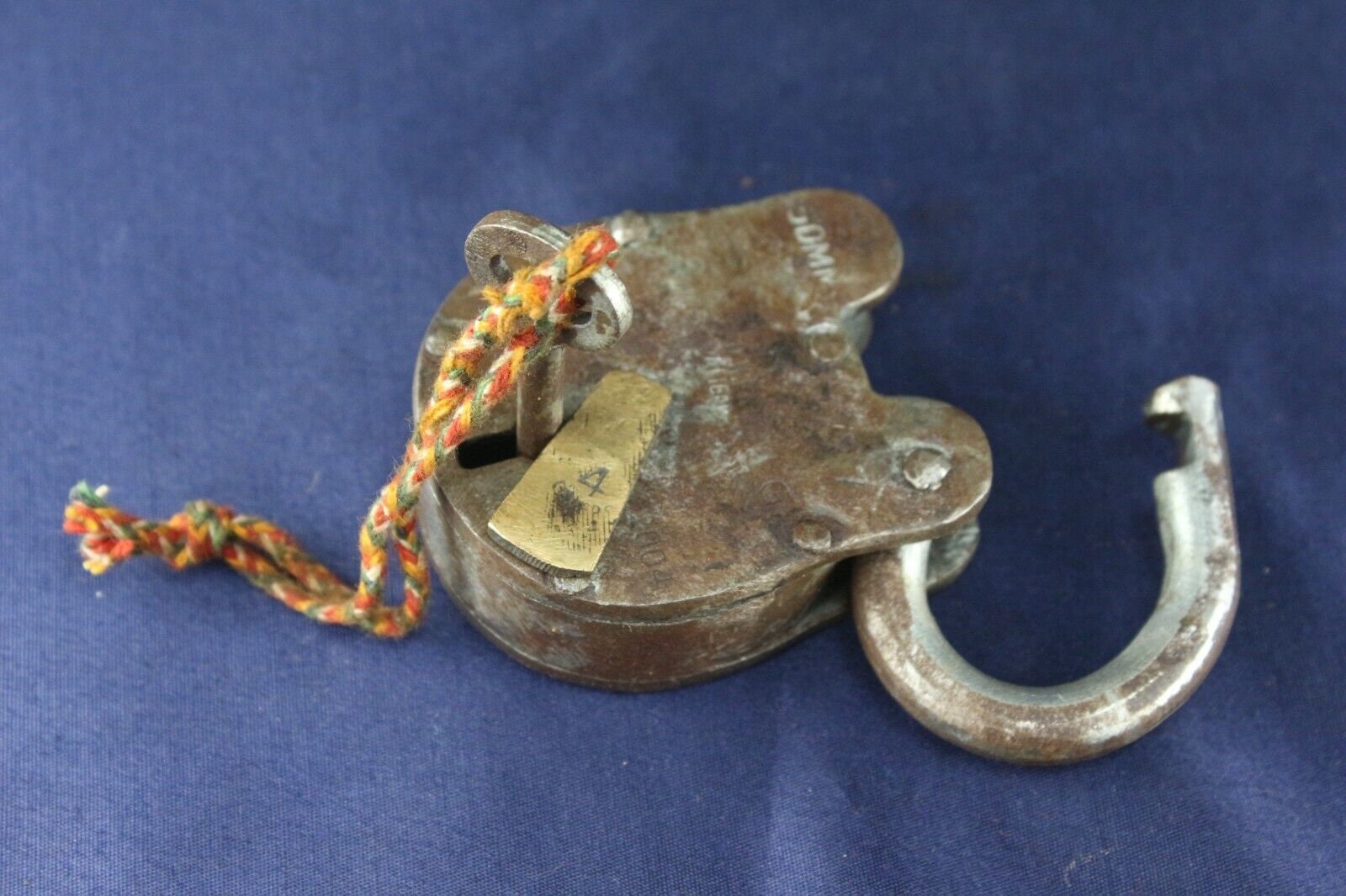 Antique Indian Padlock: Working Brass & Iron Collectible Lock With Key ...