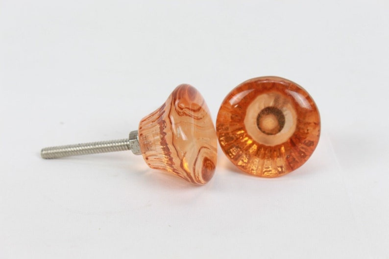 Vintage Amber Glass Door Knobs - Thick Glass Collectible Set of 2 - Etsy