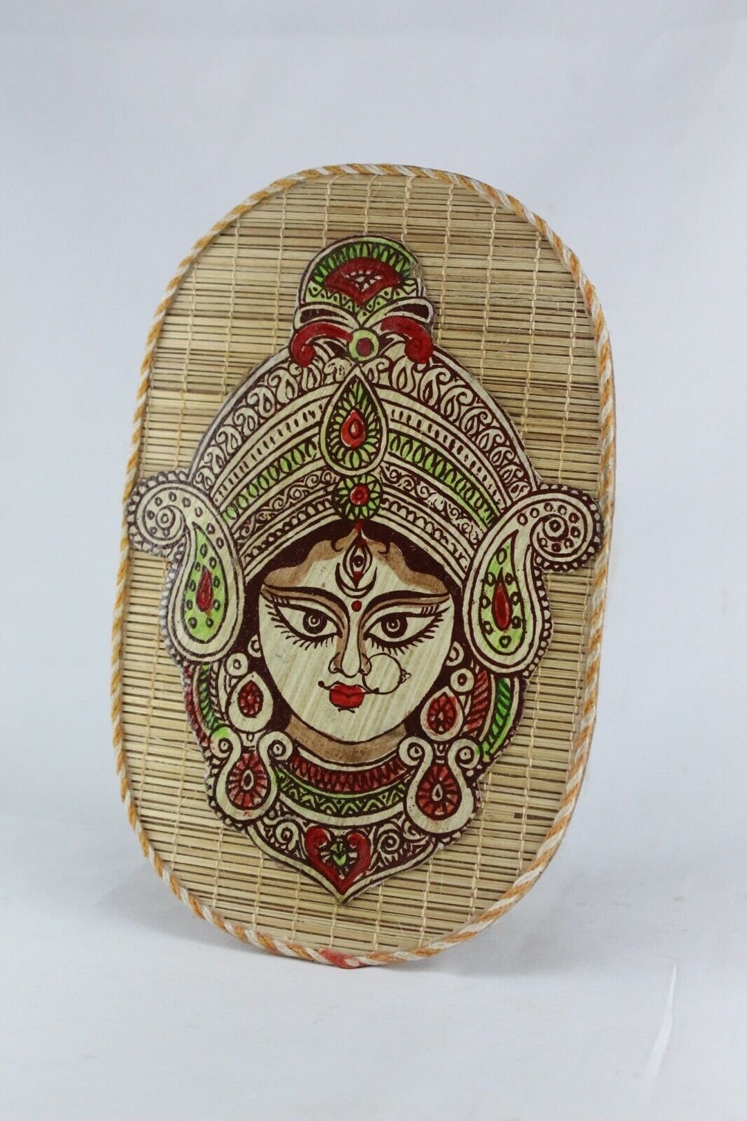 Goddess Kali Hand-painted Bamboo Stick Art: Wall Hanging Decorative ...