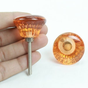 Vintage Amber Glass Door Knobs - Thick Glass Collectible Set of 2 - Etsy