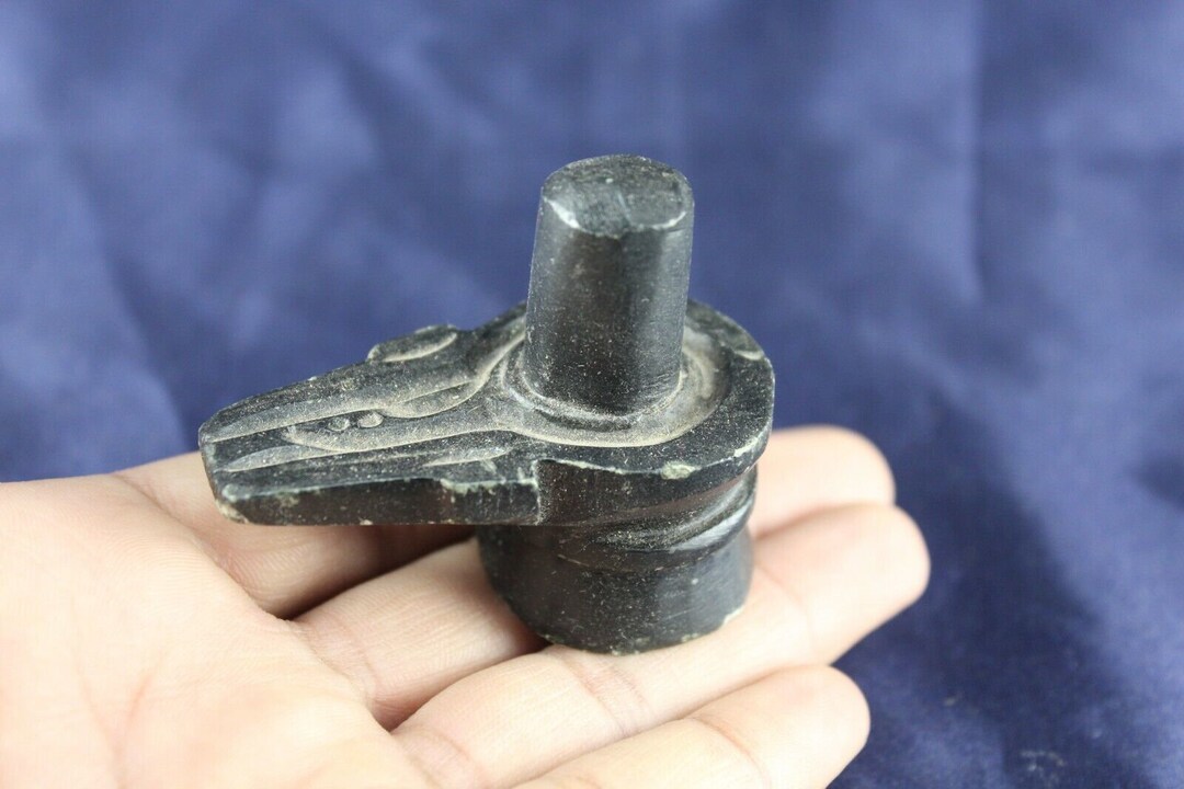 Handmade Black Shiva Lingam: Old Shivling Hindu Religious Idol for ...