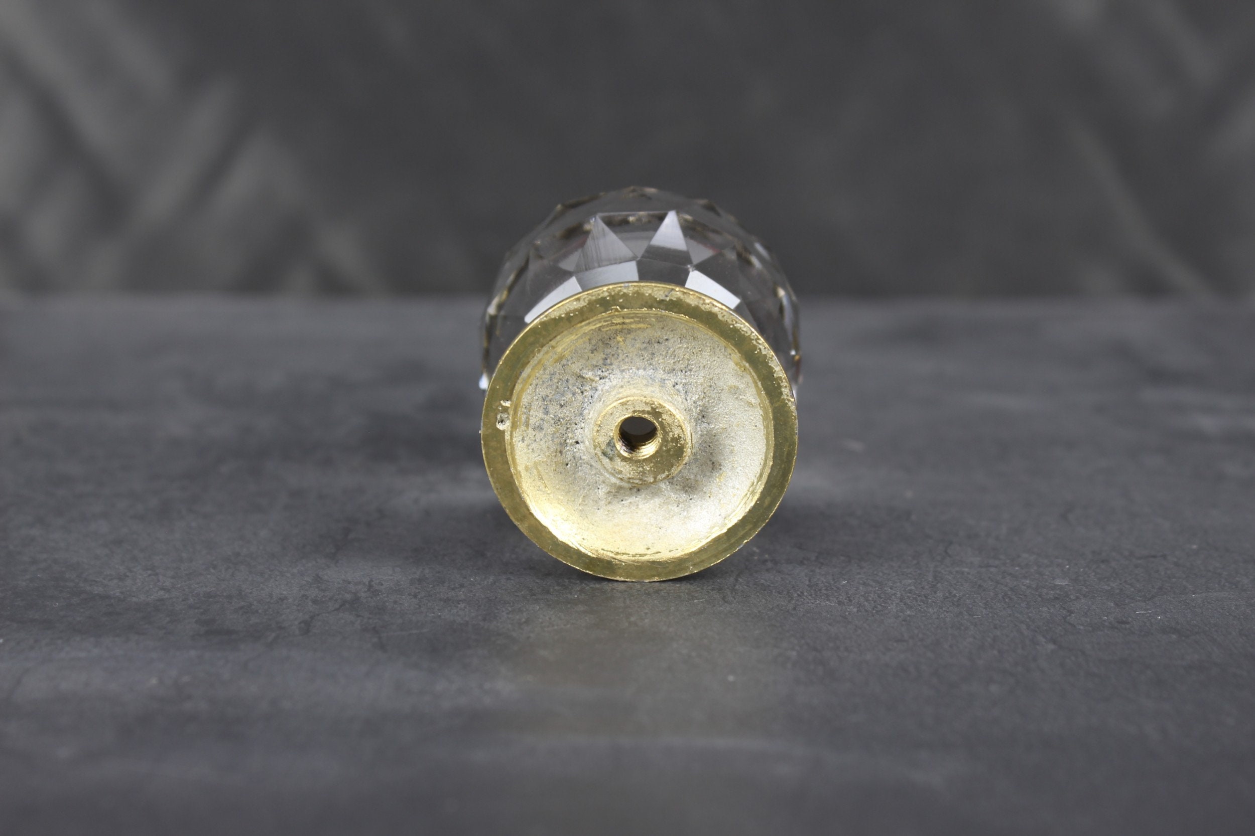 Vintage Clear Cut Glass Diamond Crystal Shape Handmade Brass Fitted Door Knob Handmade Crystal ...