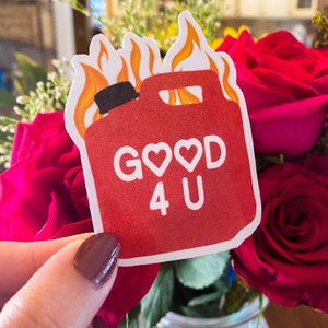 Good 4 U Lyric Fire Sticker / Waterproof / Weatherproof Flames Red ...