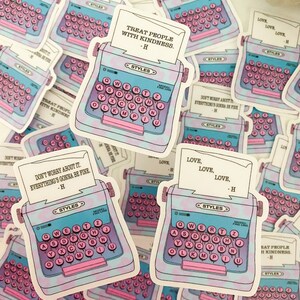 Letters From Harry Styles / Typewriter Stickers / Clear and ...