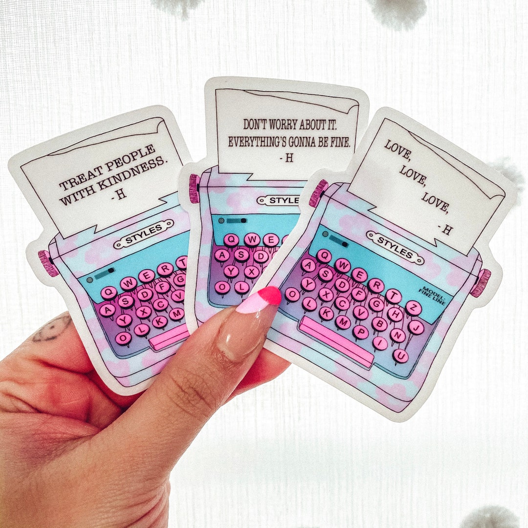 Letters From Harry Styles / Typewriter Stickers / Clear and ...