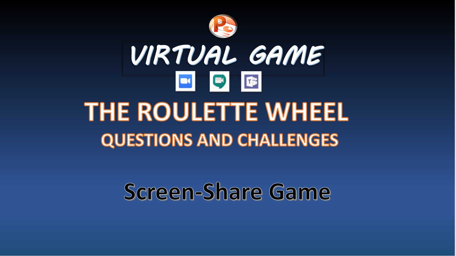 The Roulette Wheel Virtual Screen-share Game- Virtual Meetings- Zoom ...