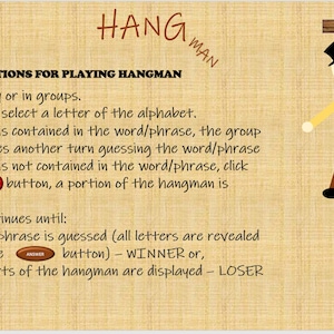 Hangman Virtual Screenshare Game - Zoom - Virtual Party Games- Fun ...