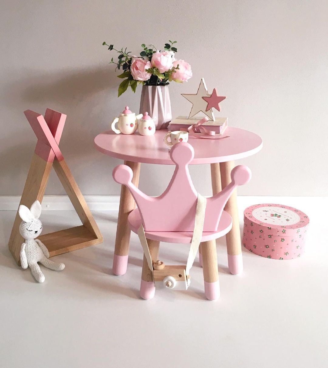 Girls Table, Girls Room, Kids Furniture, Childrens Table, Kids Table ...
