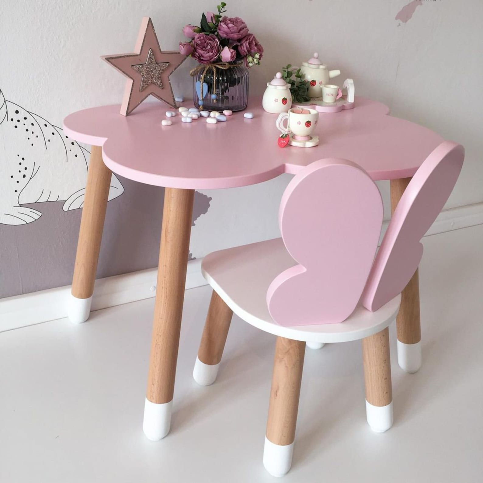 Kids Furniture Kids Table Children Play Table Kids Activity - Etsy