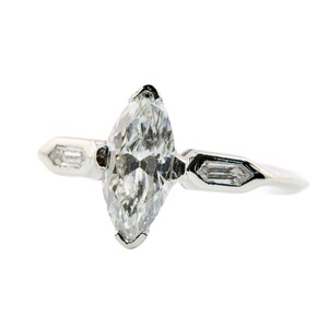 Art Deco 1.12ctw Marquise & Fancy Hexagon Diamond Engagement Ring in ...