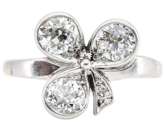 Three Clover Leaf Ring - Etsy