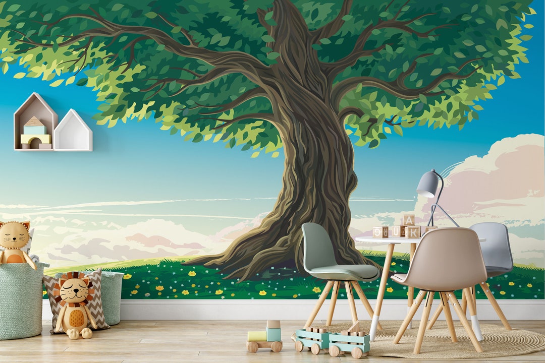 Old Lone Tree Wallpaper Wall Decal for Bedroom Wall Murals - Etsy