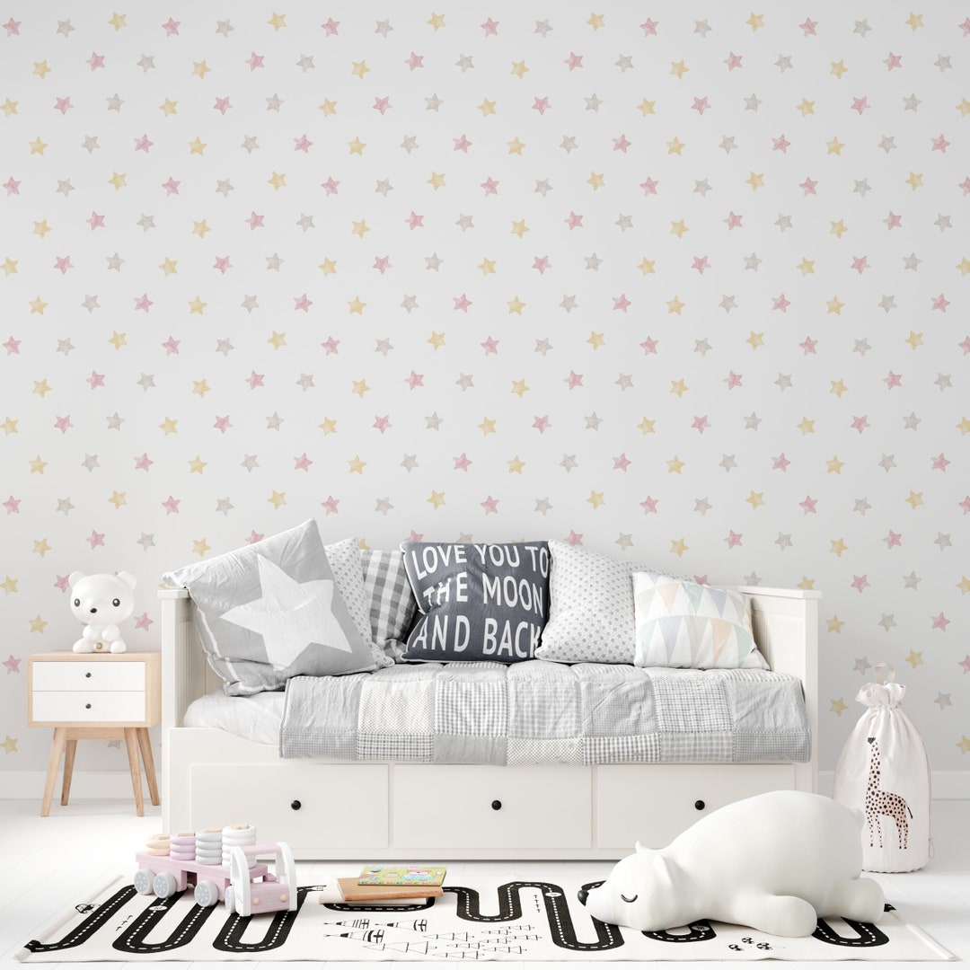 Pastel Dreams Soft Starry Night Wallpaper Peel and Stick / Traditional ...