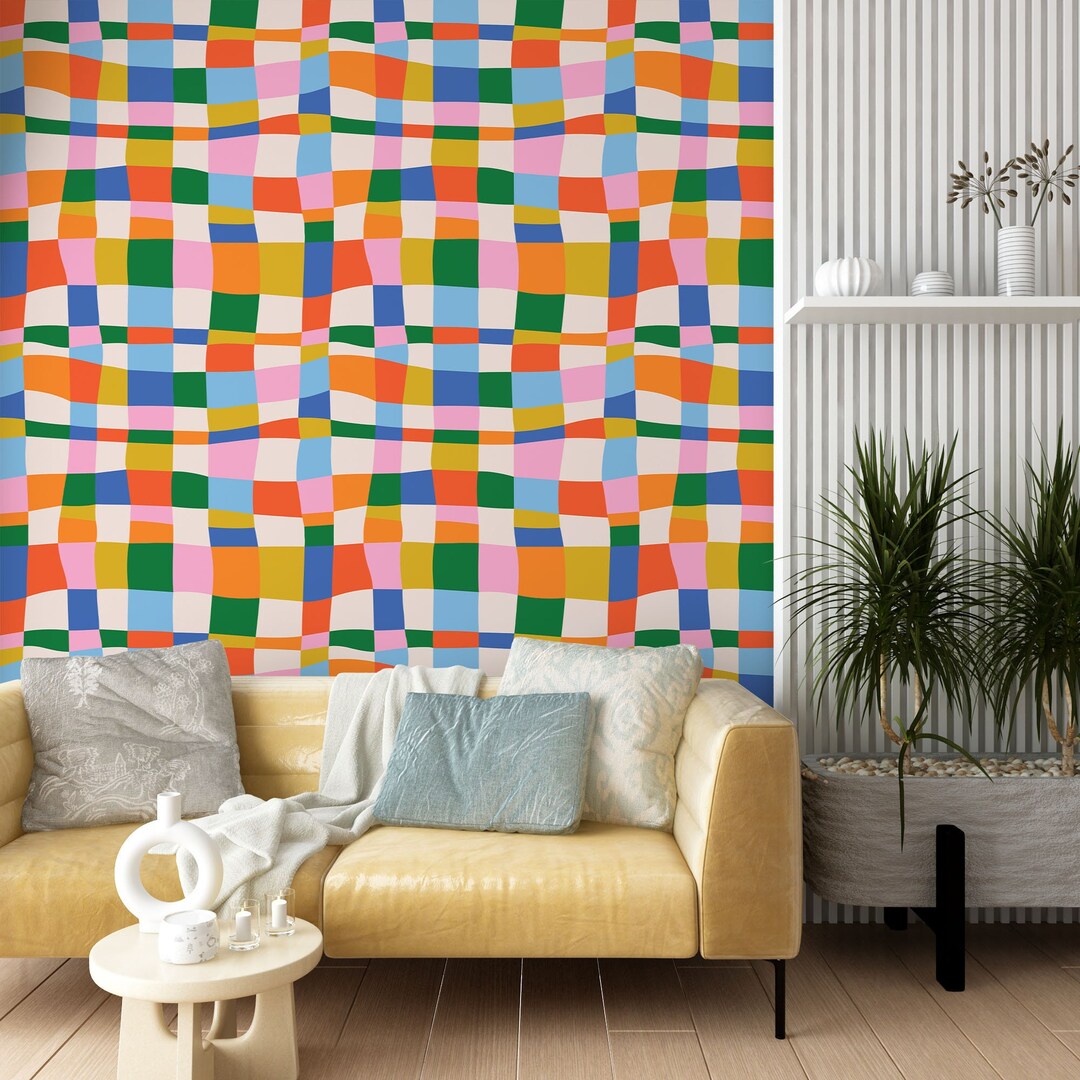 Colorful Cubism Playful Geometric Wallpaper Peel and Stick ...