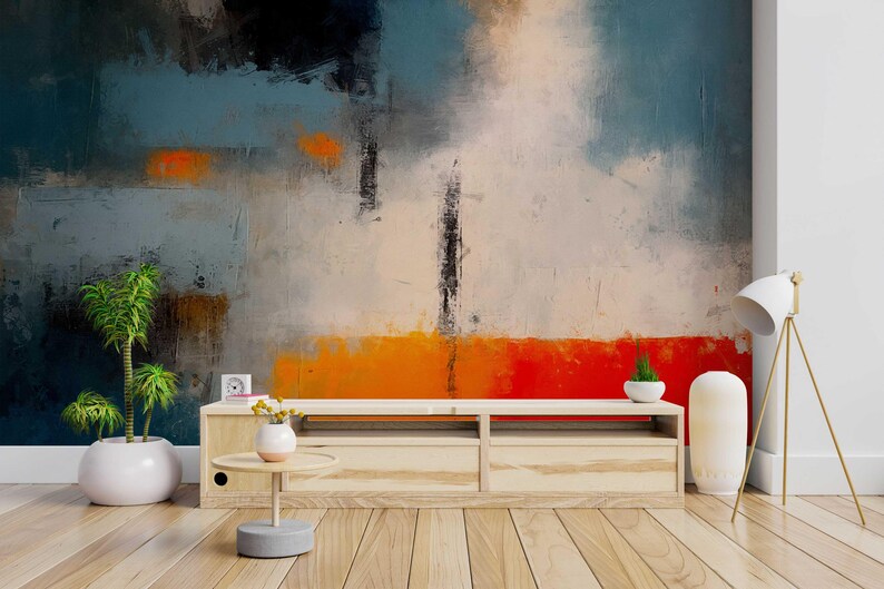 Abstract Art Wall Mural: Multicolor Modern Art Decor - Etsy