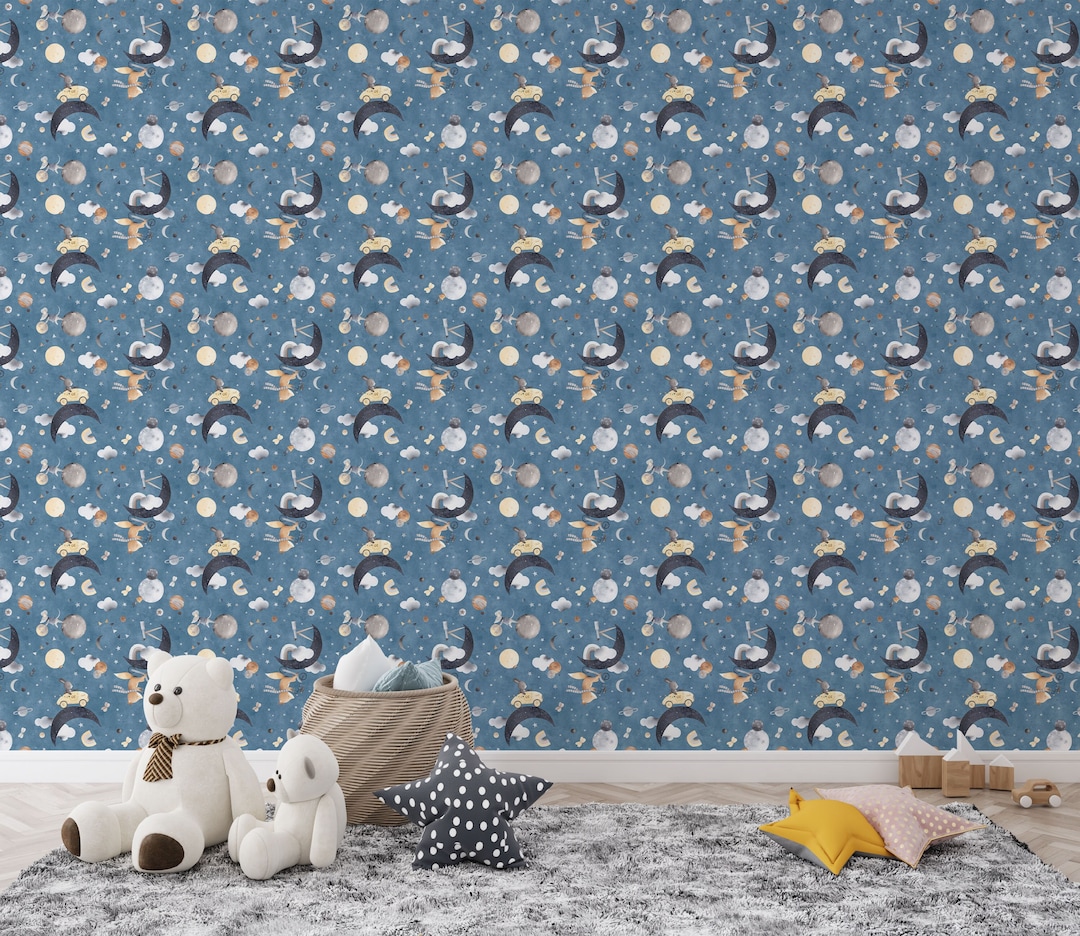 Cosmic Critters Playful Space Odyssey Wallpaper Peel and Stick ...