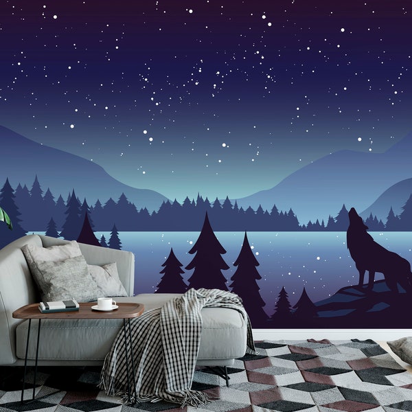 Wolf Wallpaper Mural - Etsy
