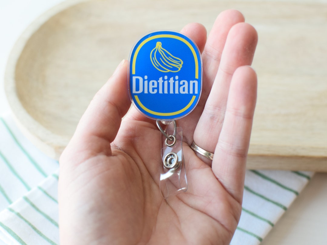 Dietitian Banana Sticker Badge Reel | Clinical Dietitian Gift ...