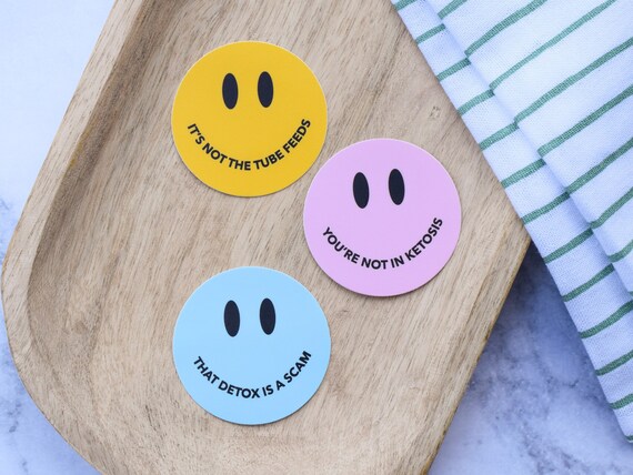 Sassy Nutrition Smiley Sticker Bundle Funny Dietitian Water | Etsy