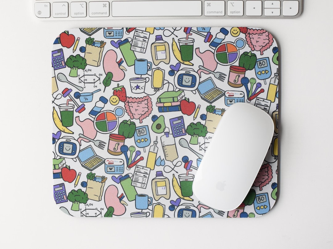 Nutrition Doodles Mouse Pad | Registered Dietitian Office Decor | RD ...