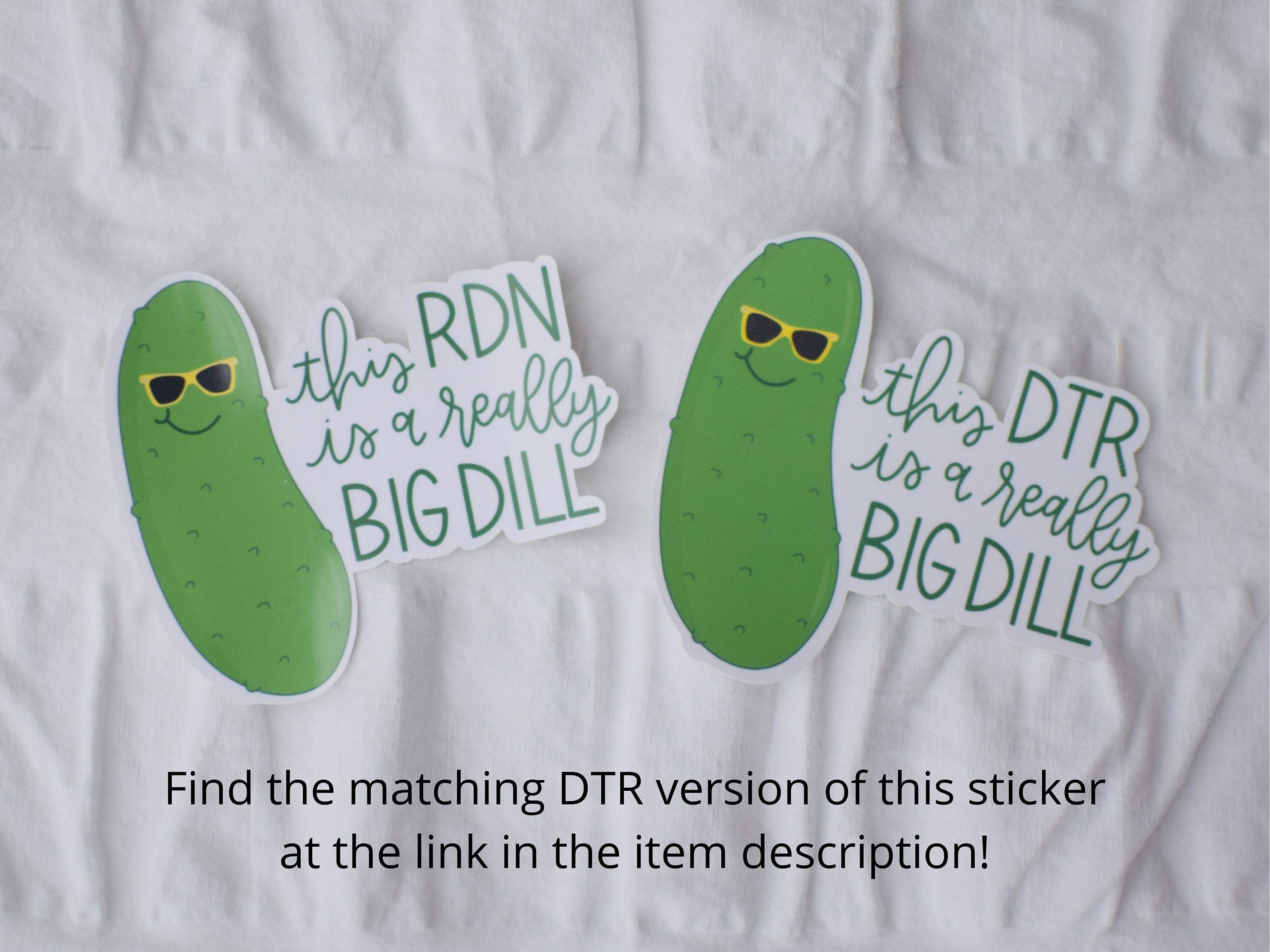 Really Big Dill RDN Sticker Food Pun Decal Registered - Etsy