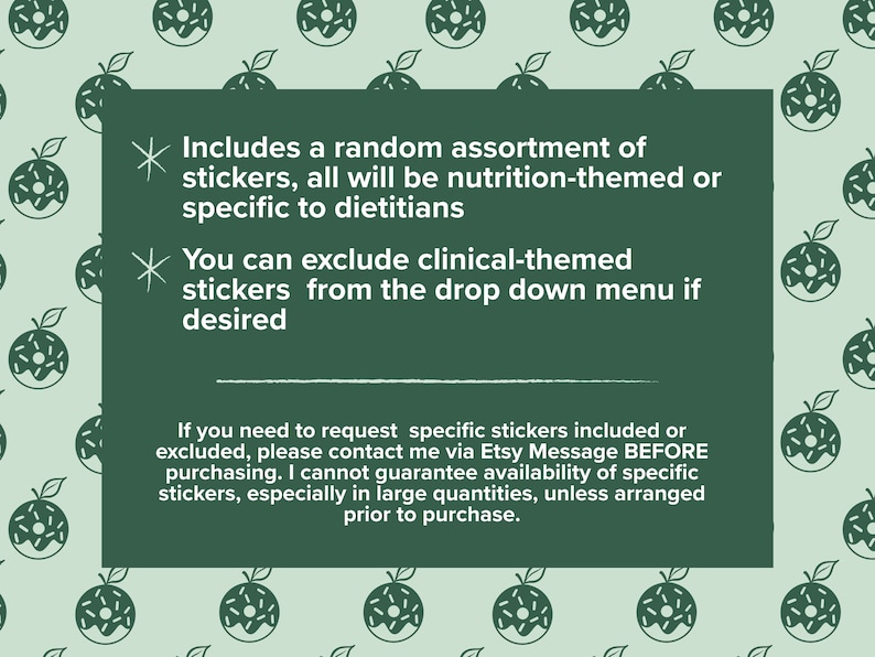 Bundle of Dietitian Stickers 10-100ct | Water Bottle Decal | Registered ...