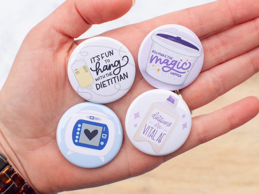 Clinical Dietitian Button or Magnet Bundle | 1.5 Inch Diameter | RD Day ...