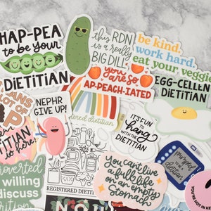 Bundle of Dietitian Stickers 10-100ct | Water Bottle Decal | Registered ...