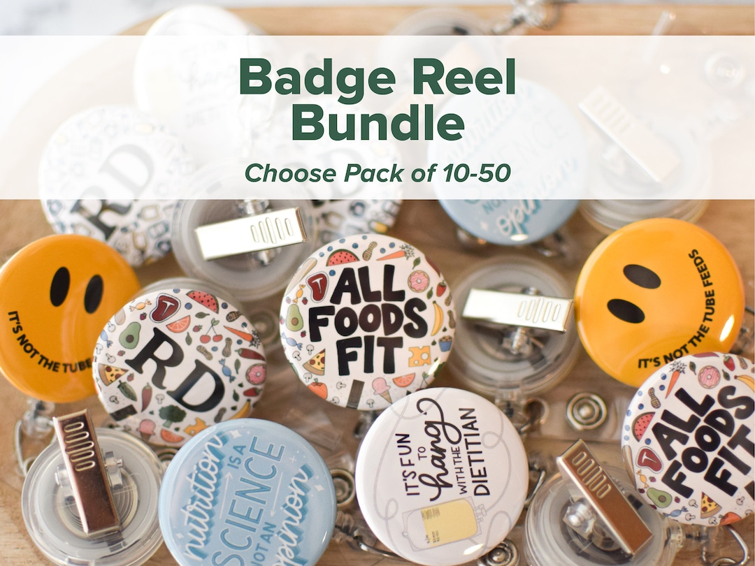 Dietitian Badge Reel Bundle | Bulk Discount Group Rate | RD Badge ...