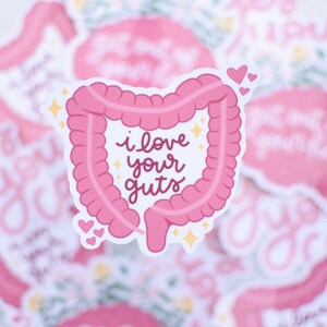 I Love Your Guts Waterproof Sticker | Anatomical GI Intestines | Laptop ...