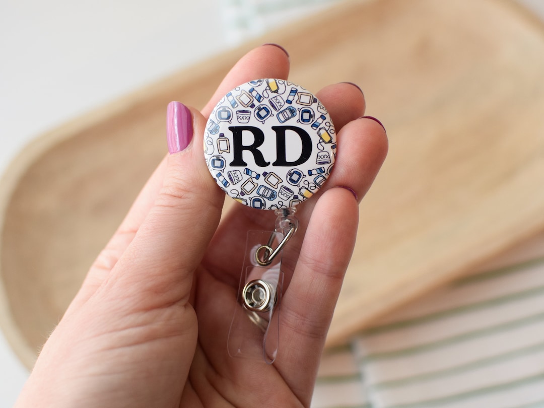 Clinical Dietitian Doodles and Credentials Badge Reel | Dietitian ID ...