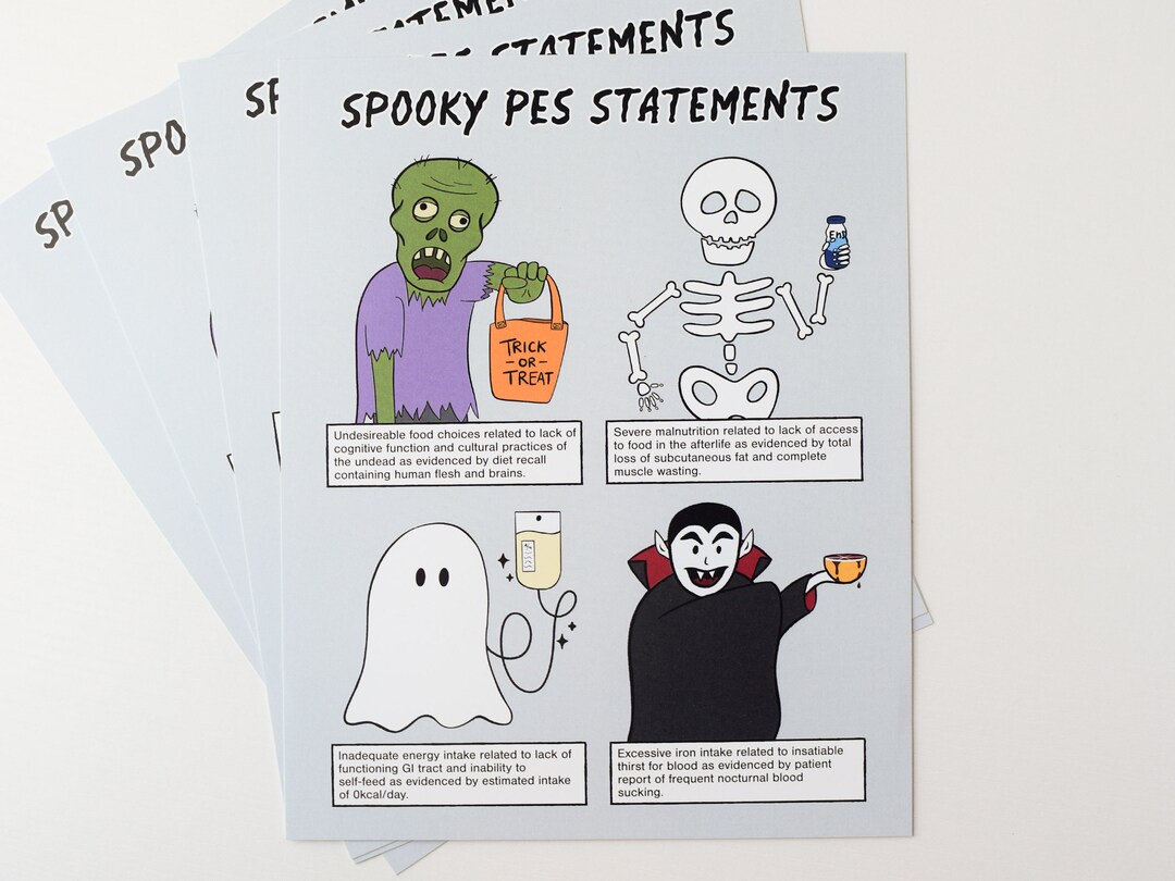 Spooky PES Statements | 8x10 Inch Physical Art Print | Nutrition Office ...