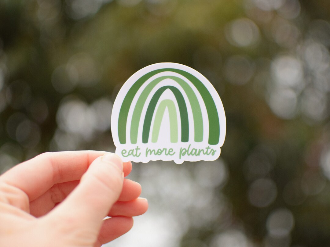 Eat More Plants Rainbow Sticker | Waterproof Decal | Dietitian Gift ...