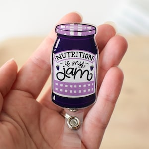 Nutrition is My Jam Badge Reel | Clinical Dietitian Gift | Dietetic ...