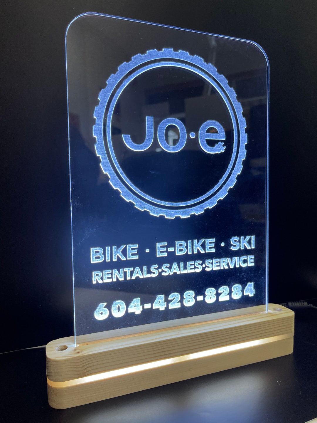 Edge Lit Clear Desk Top Laser Engraving Sign - Etsy