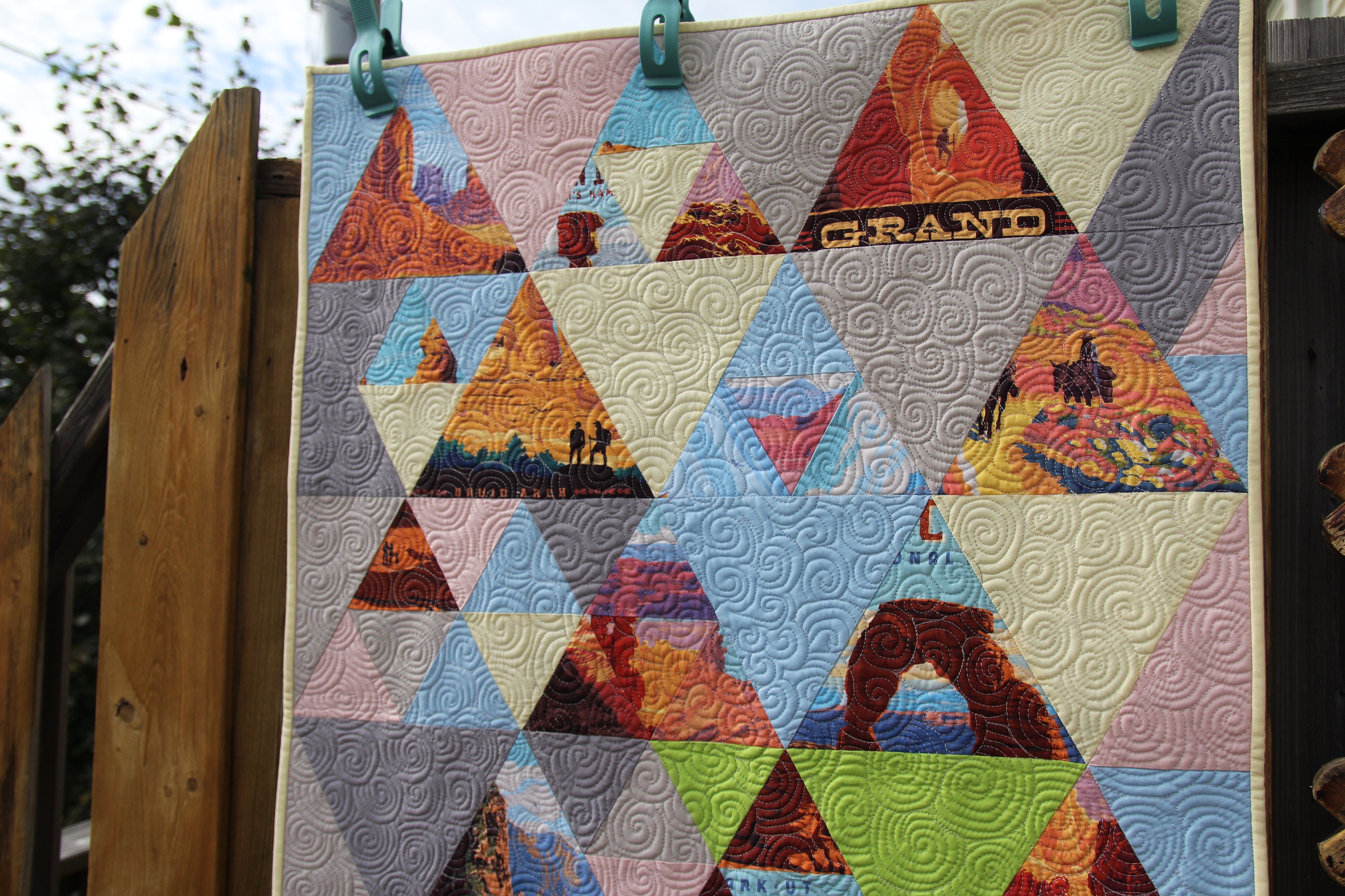 Let's Go Hiking, National Park, Art Quilt, Quilted Hanging, Unique ...