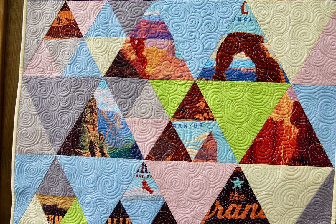 Let's Go Hiking, National Park, Art Quilt, Quilted Hanging, Unique ...