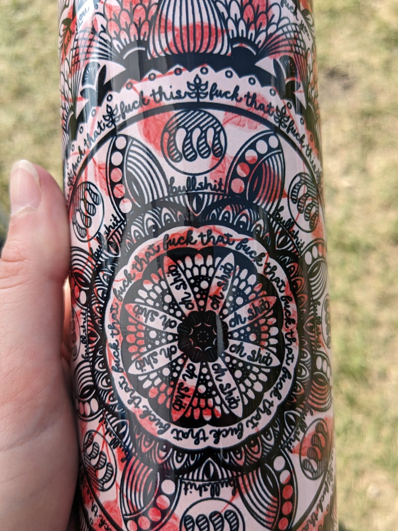 Hidden Swear Words Mandala Cup - Etsy