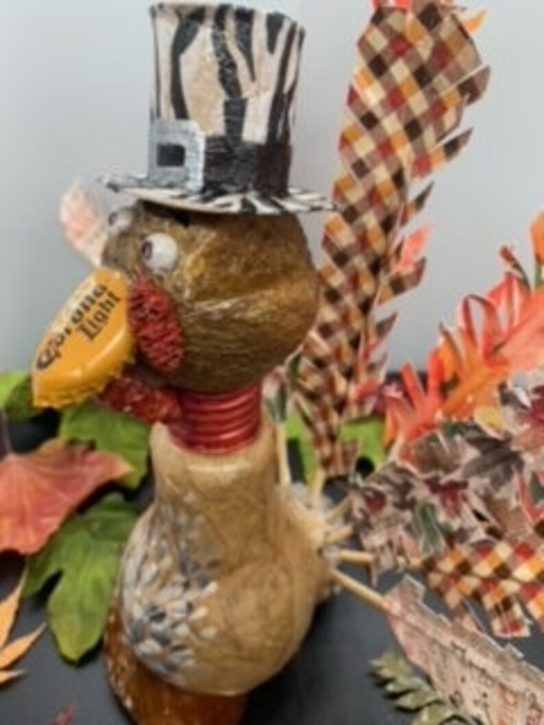 Thanksgiving Glass Turkey Centerpiece Turkey Tabletop Decoration Fall ...