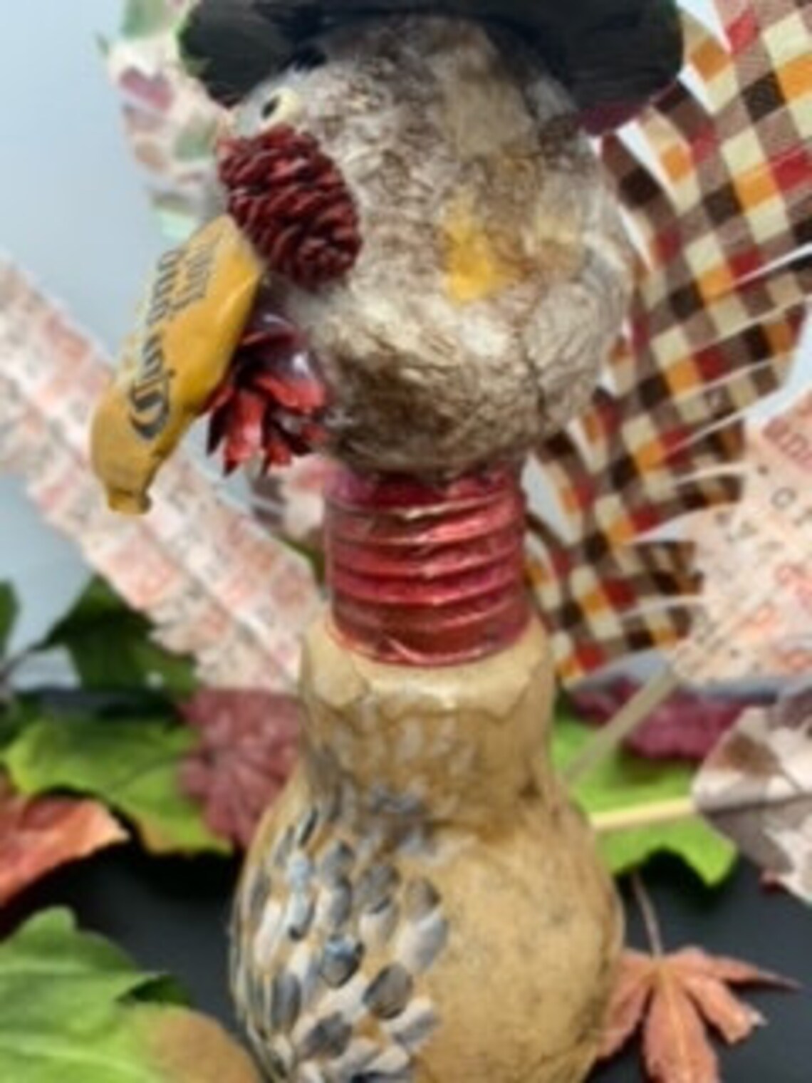 Thanksgiving Glass Turkey Centerpiece Turkey Tabletop Decoration Fall ...