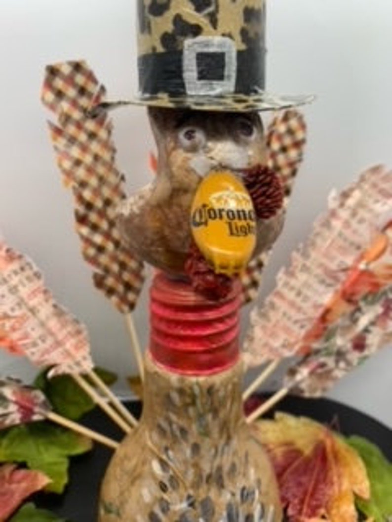 Thanksgiving Glass Turkey Centerpiece Turkey Tabletop Decoration ...