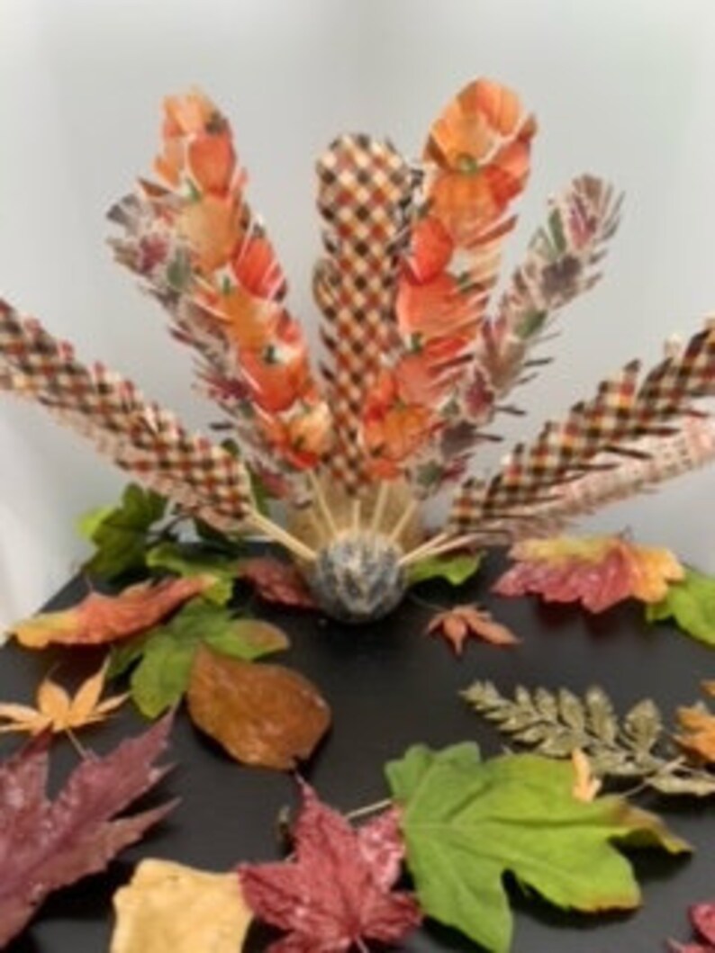 Thanksgiving Glass Turkey Centerpiece Turkey Tabletop Decoration Fall ...