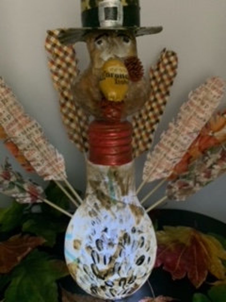 Thanksgiving Glass Turkey Centerpiece Turkey Tabletop Decoration ...
