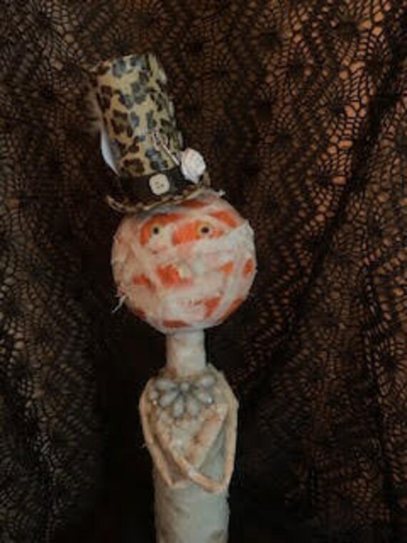 Steampunk Pumpkin Mummy Paper Mache Pumpkin Mummy | Etsy